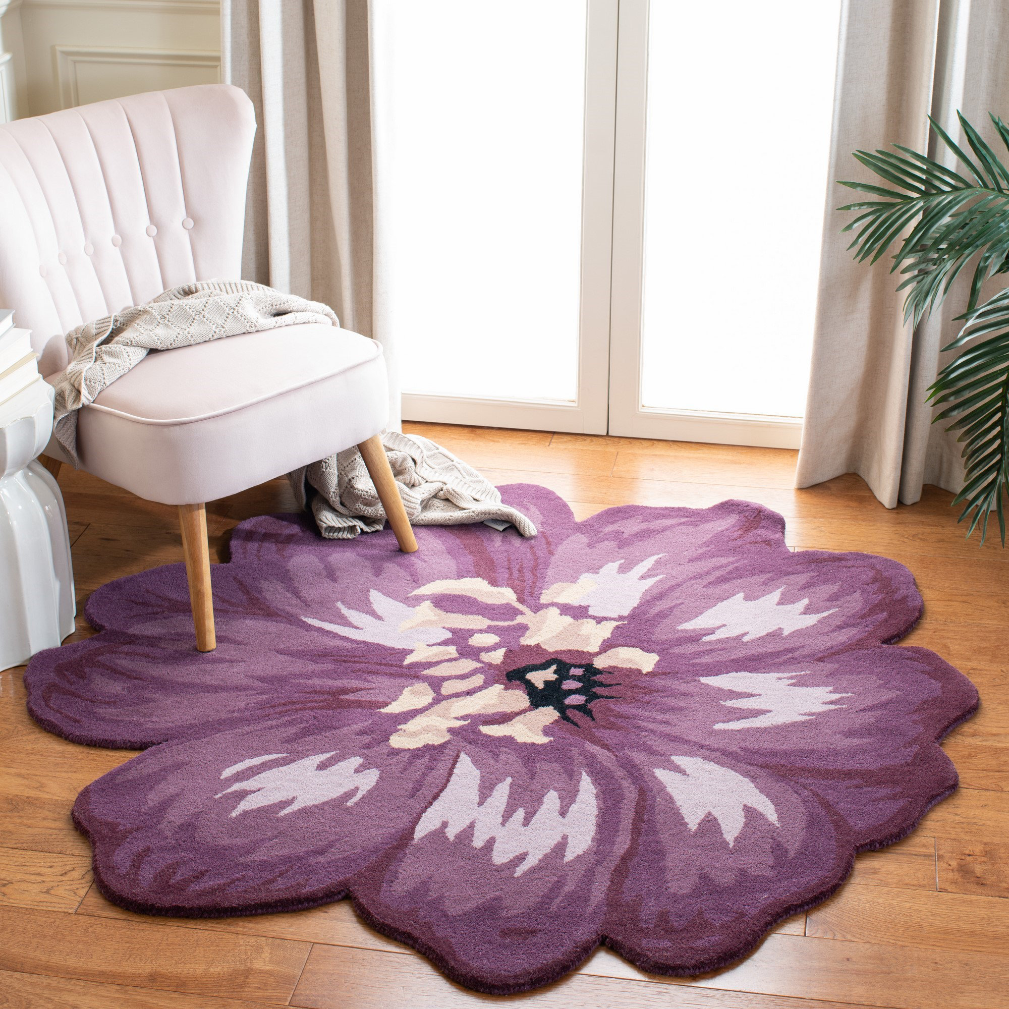 House of Hampton Spence Novelty Hand Tufted Wool Floral Rug Reviews Wayfair